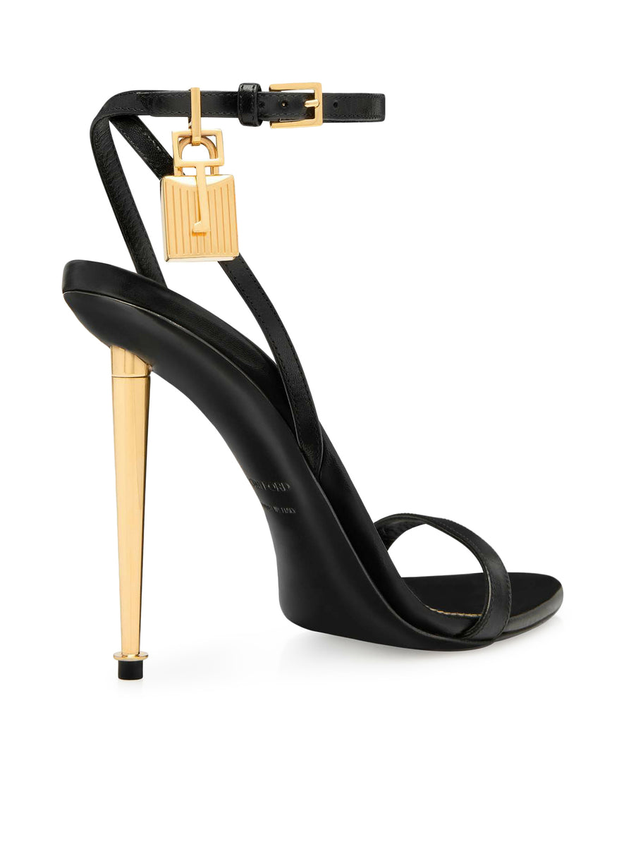 85MM PADLOCK POINTED SANDAL IN SHINY LEATHER – Suit Negozi Eu